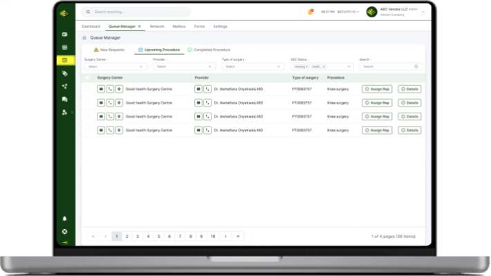 Surgery Scheduling Platform for Vendors | Surgicalendar - Surgi-Cal